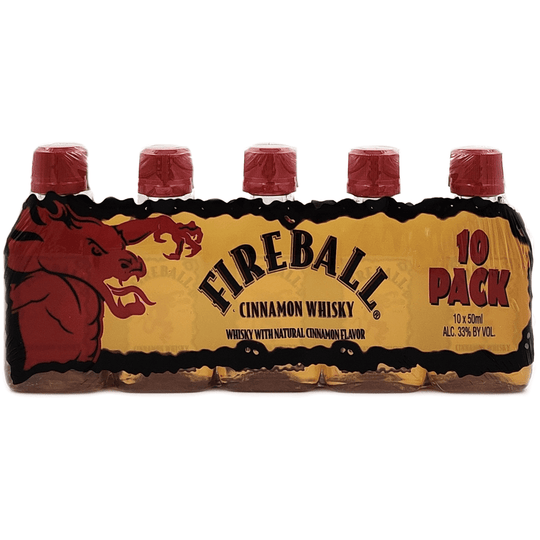 Buy Fireball Cinnamon Whisky 10 x 50ml | Mini Bottles Online - Bourbon ...